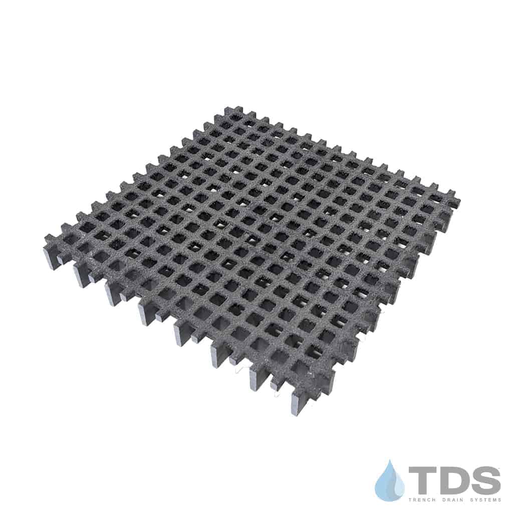 FG-MICRO-CB12 Load Class A Fiberglass 12" Catch Basin Grate - Dark Gre ...