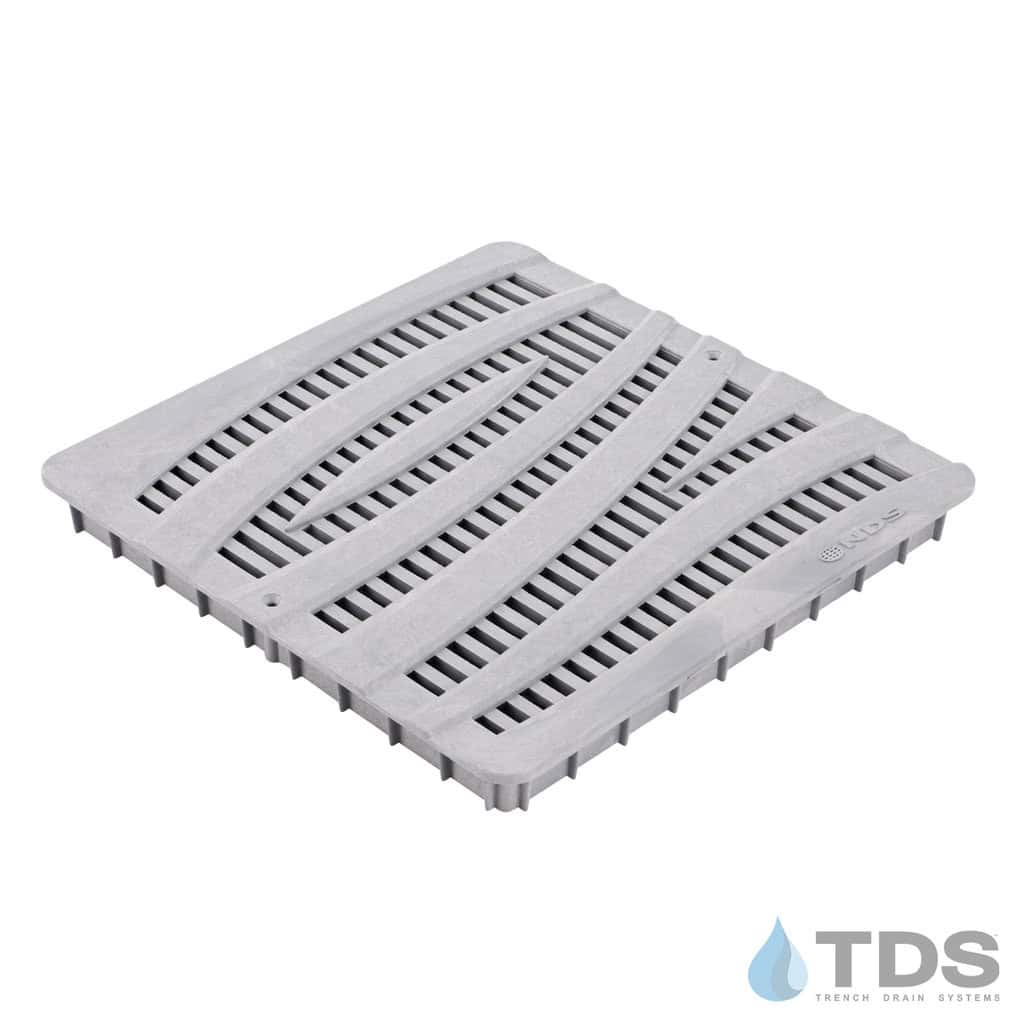 NDS 1224GY Class B ADA Compliant Wave HDPE 12" x 12" Grate - GRAY ...