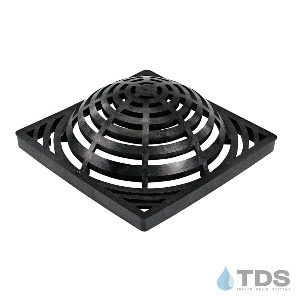 NDS 1290 Atrium HDPE 12" X 12" Grate - BLACK – Trench Drain Grates