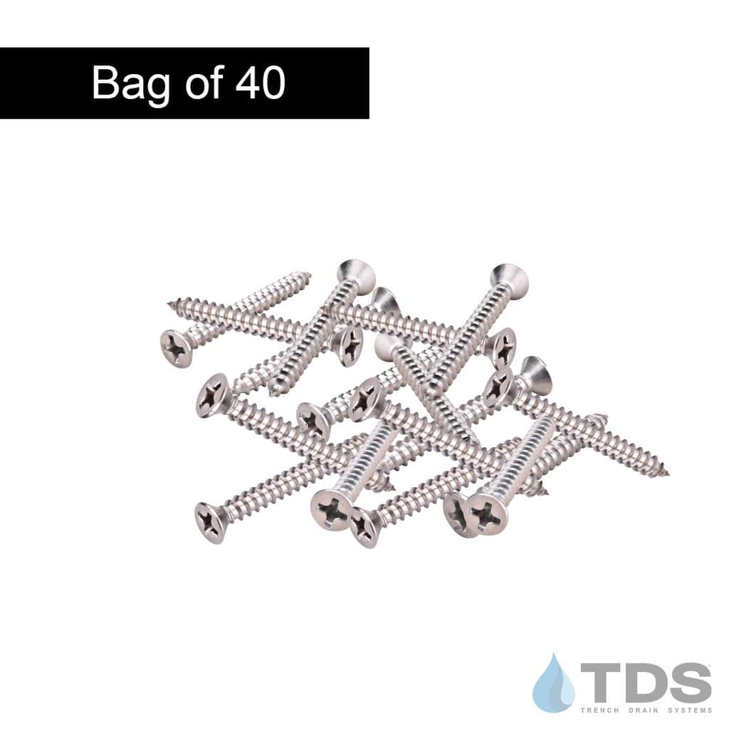 NDS 829 Screws for Pro Series 5 and Spee-D QTY.40 – Trench Drain Grates