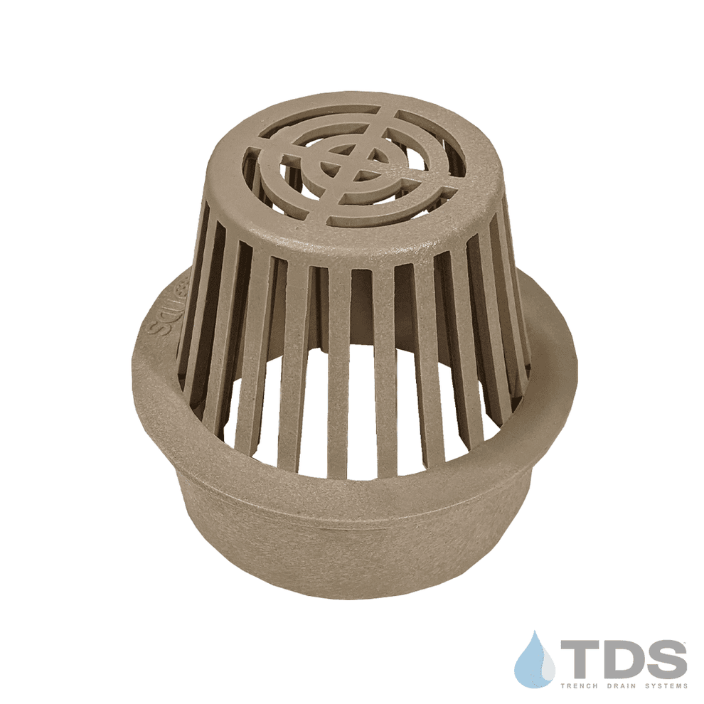 NDS090S Atrium HDPE 6" Dia. Grate - Sand – Trench Drain Grates
